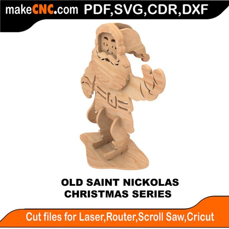 Old Saint Nick - Christmas Series : 3D Puzzle, Laser Cut, Scroll Saw ...