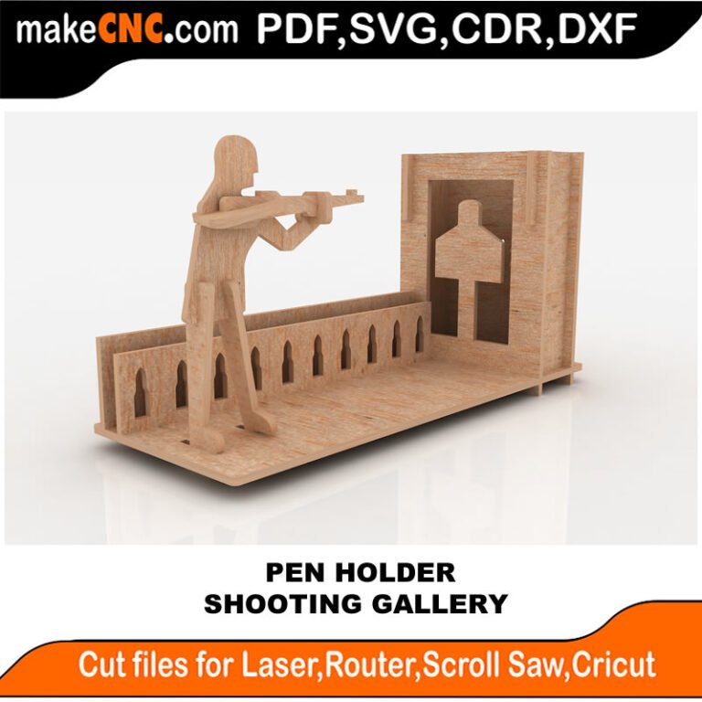 Shooting Gallery Pen Holder : 3D Puzzle, Laser Cut, Scroll Saw, CNC ...