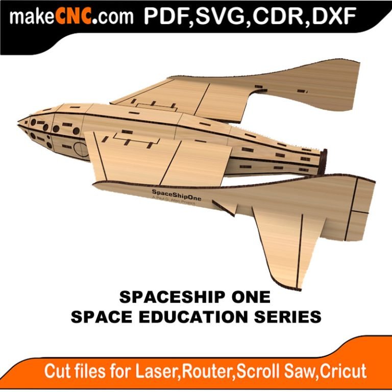 Spaceship One - Space Education : 3D Puzzle, Laser Cut, Scroll Saw, CNC ...