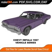 Chevrolet Impala 1967 - Automobile : 3D Puzzle, Laser Cut, Scroll Saw ...