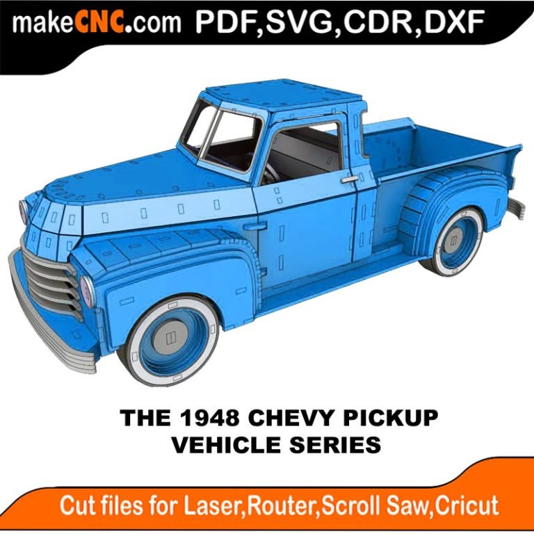 The Chevy Pickup 1948- Automobile : 3D Puzzle, Laser Cut, Scroll Saw ...