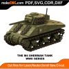 The M4 Sherman Tank - WWII Series : 3D Puzzle, Laser Cut, Scroll Saw ...