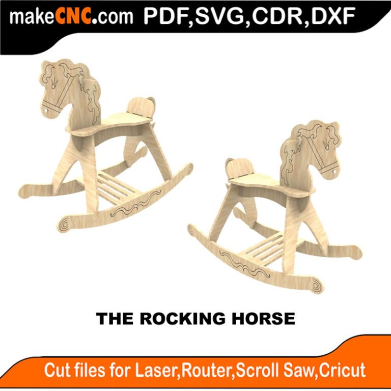 Rocking Horse : 3D Puzzle, Laser Cut, Scroll Saw, CNC Router, Template ...
